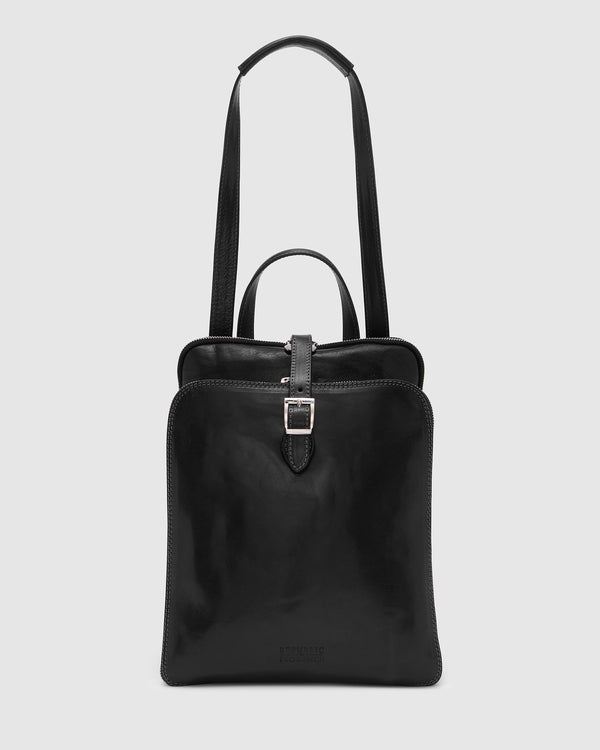Emma Jet - Leather Backpack | Republic of Florence