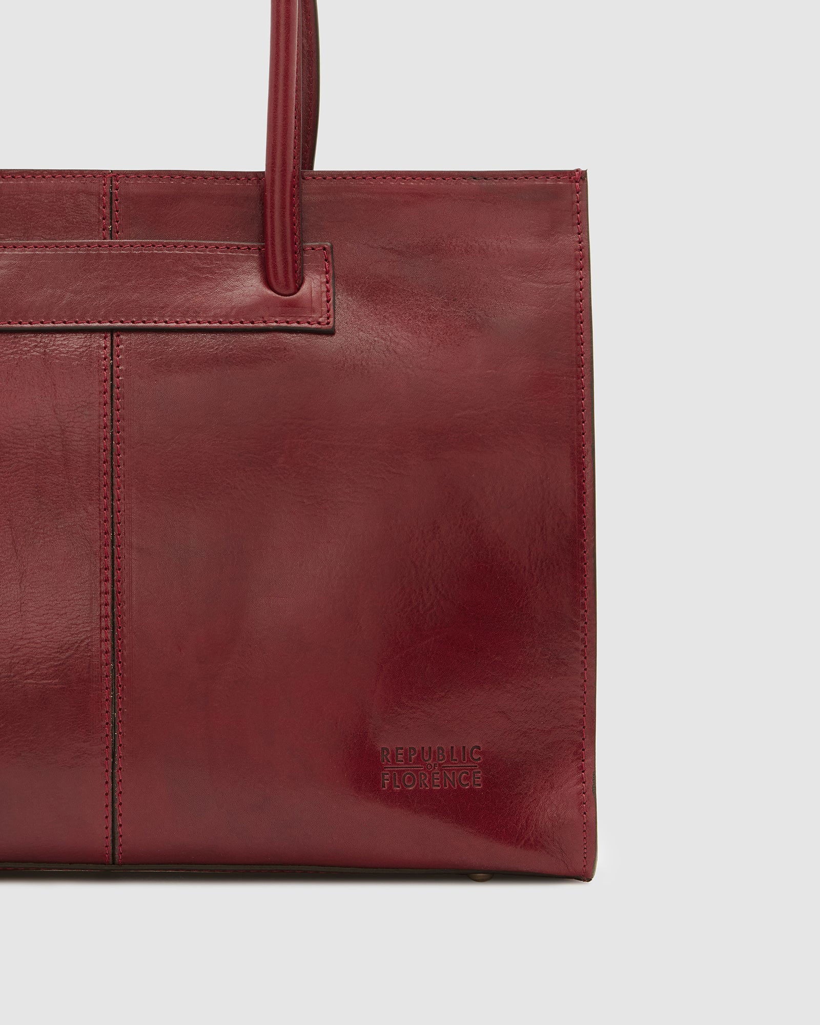 Florence Rosso - Leather Tote Bag | Republic of Florence