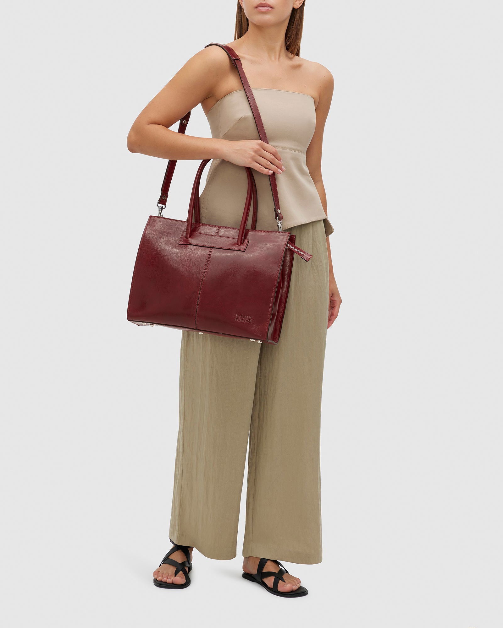 Florence Rosso - Leather Tote Bag | Republic of Florence